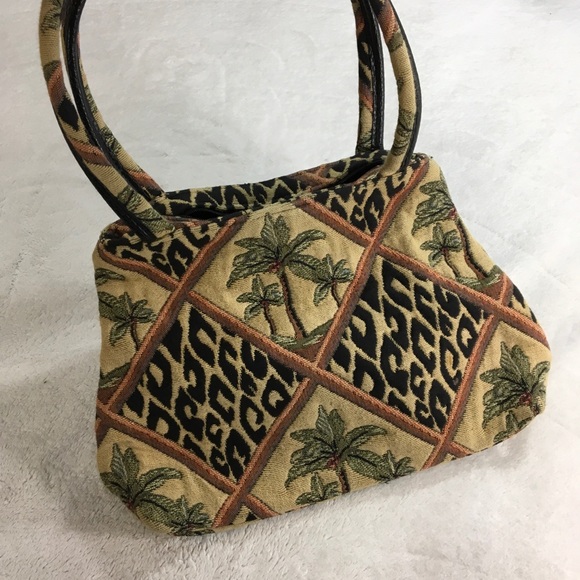 Bags | Palm Tree Pocketbook With Animal Print | Poshmark